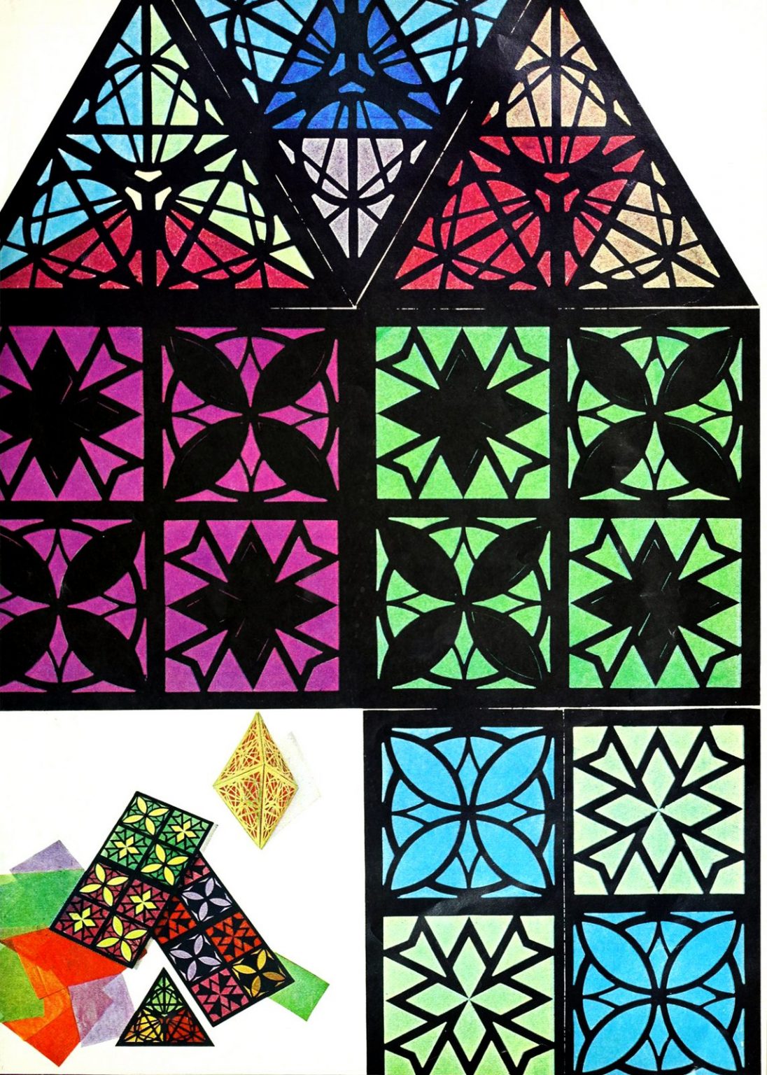 Christmas craft: Tissue paper stained glass art that blazes with jewel ...