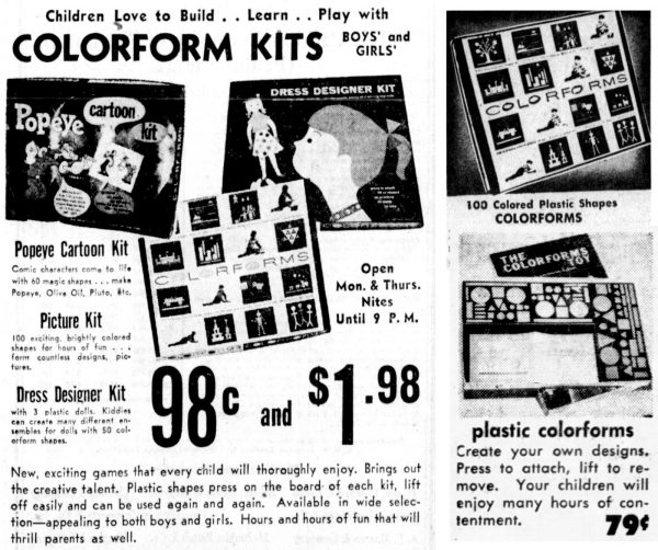 Vintage Colorforms: The vinyl stick-on toy playsets that let kids stage ...