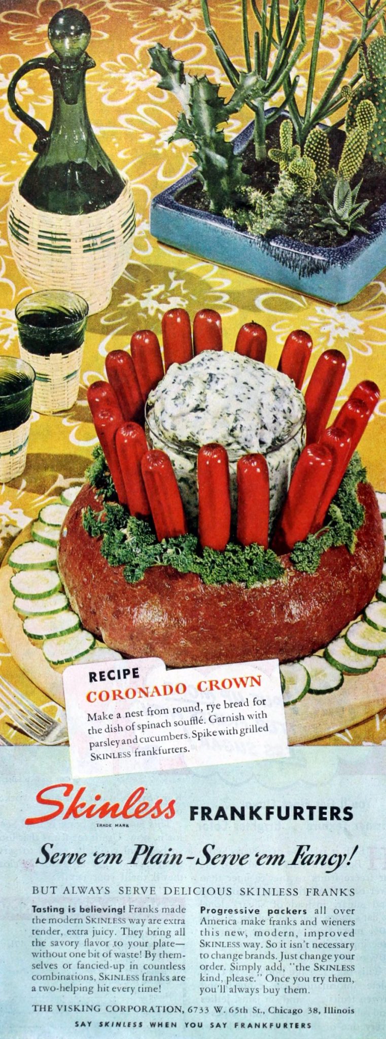 This hot dog crown casserole is one of the most retro-looking dinners ...