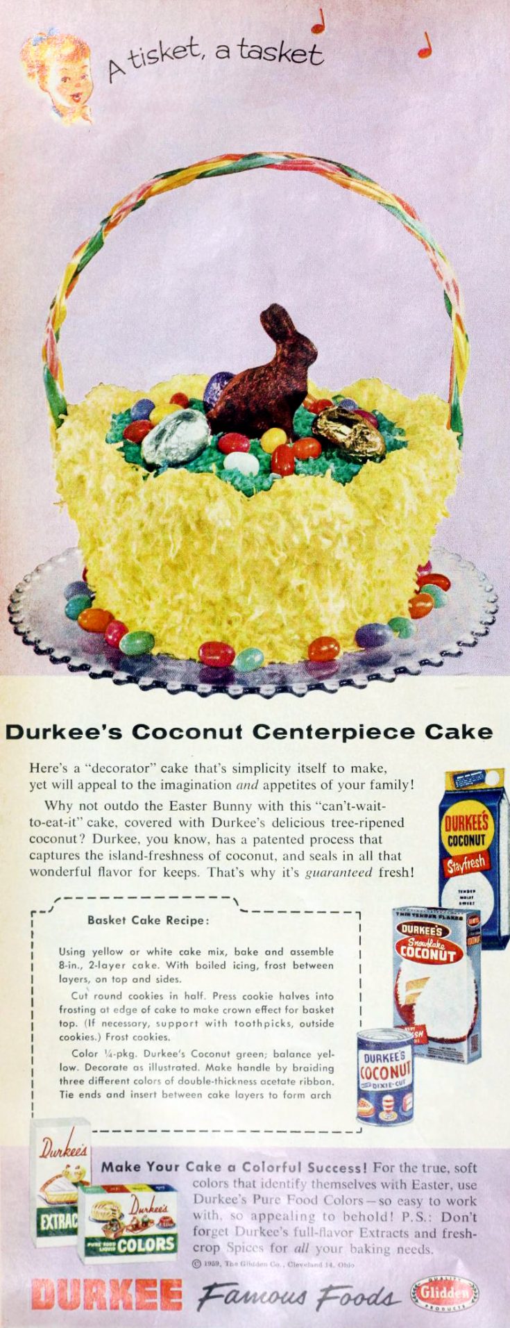 How to make four cute old-fashioned Easter basket cakes - Click Americana