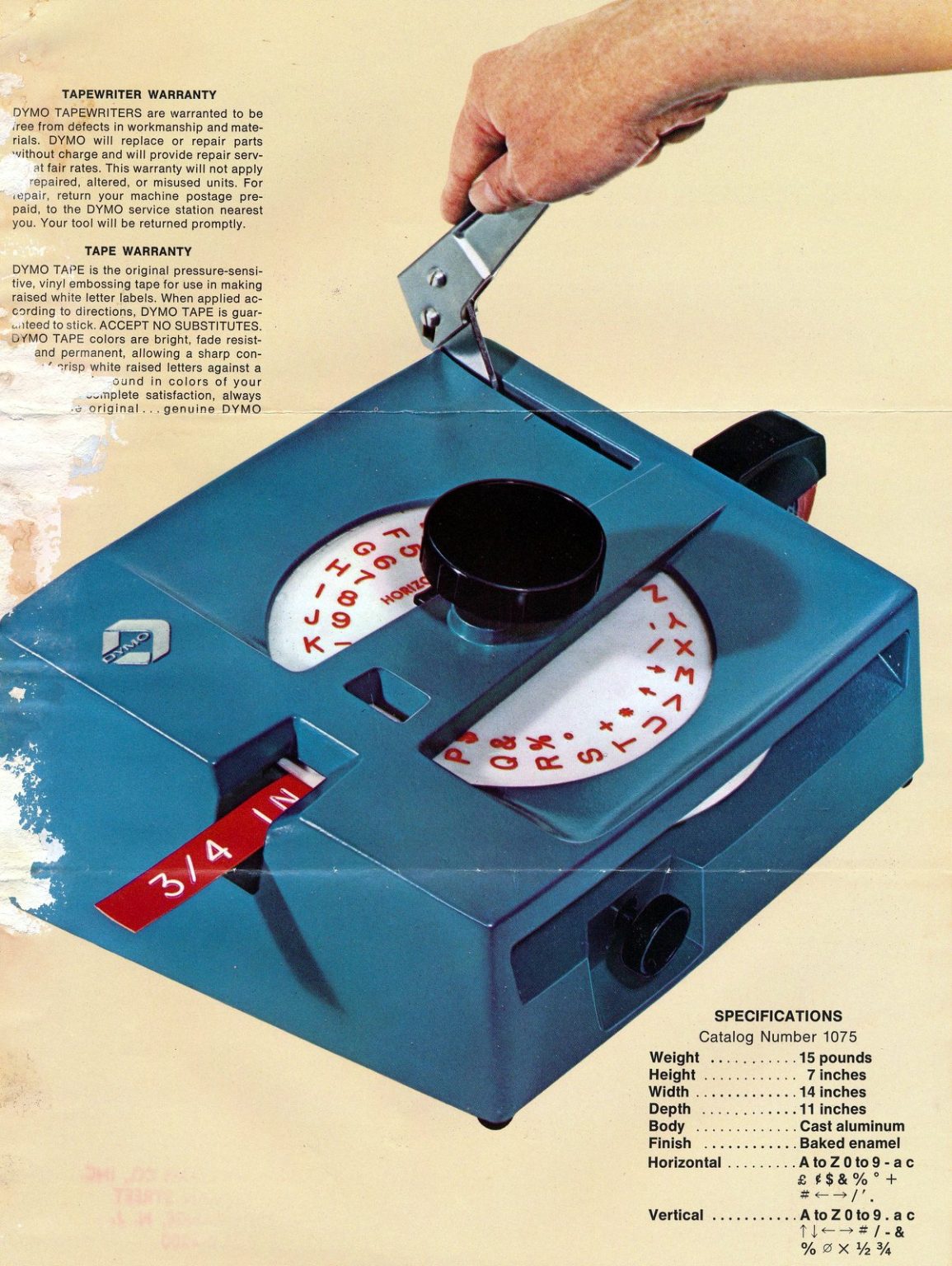 How the old-fashioned Dymo label maker made embossed self-adhesive ...