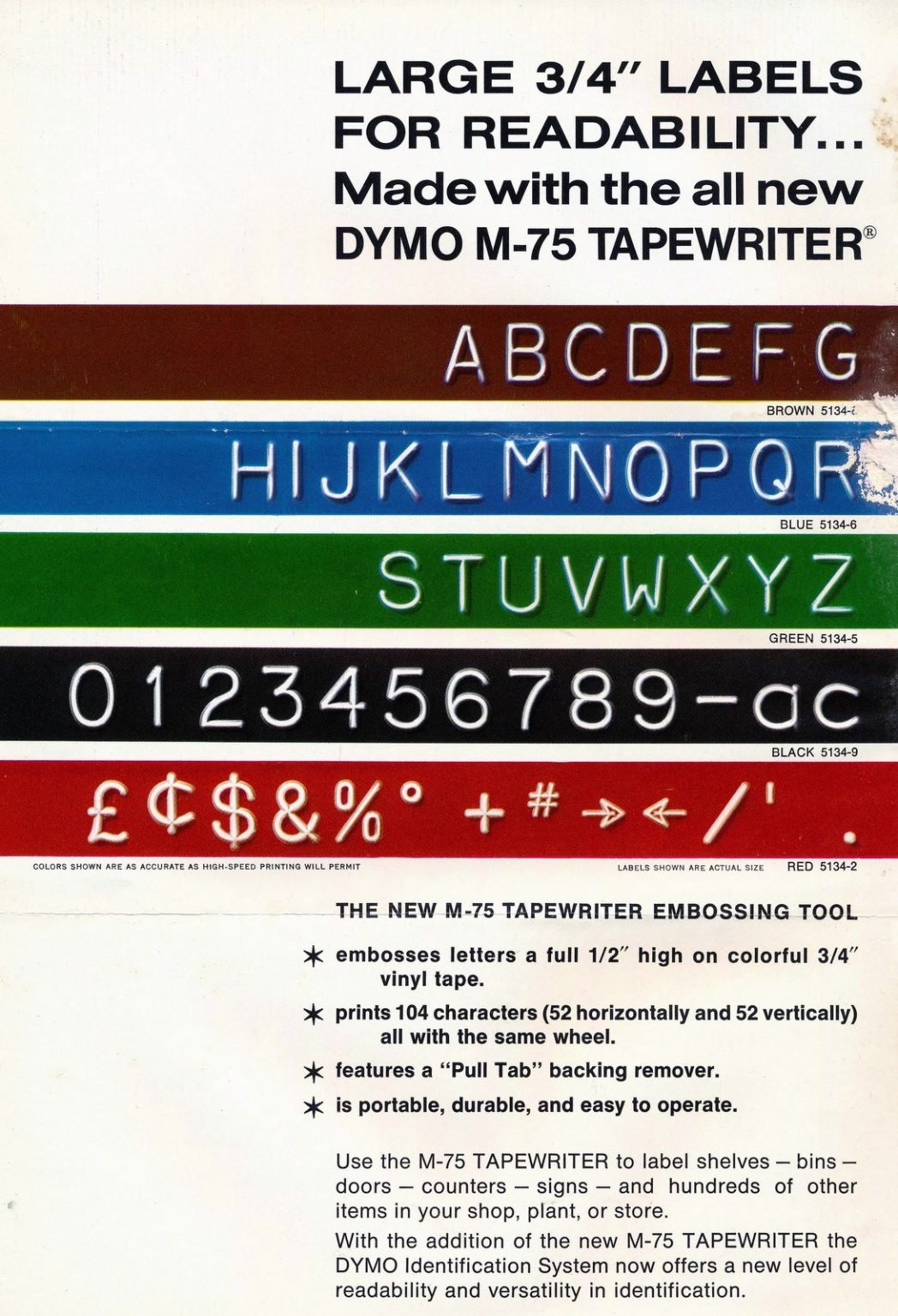 How the old-fashioned Dymo label maker made embossed self-adhesive ...