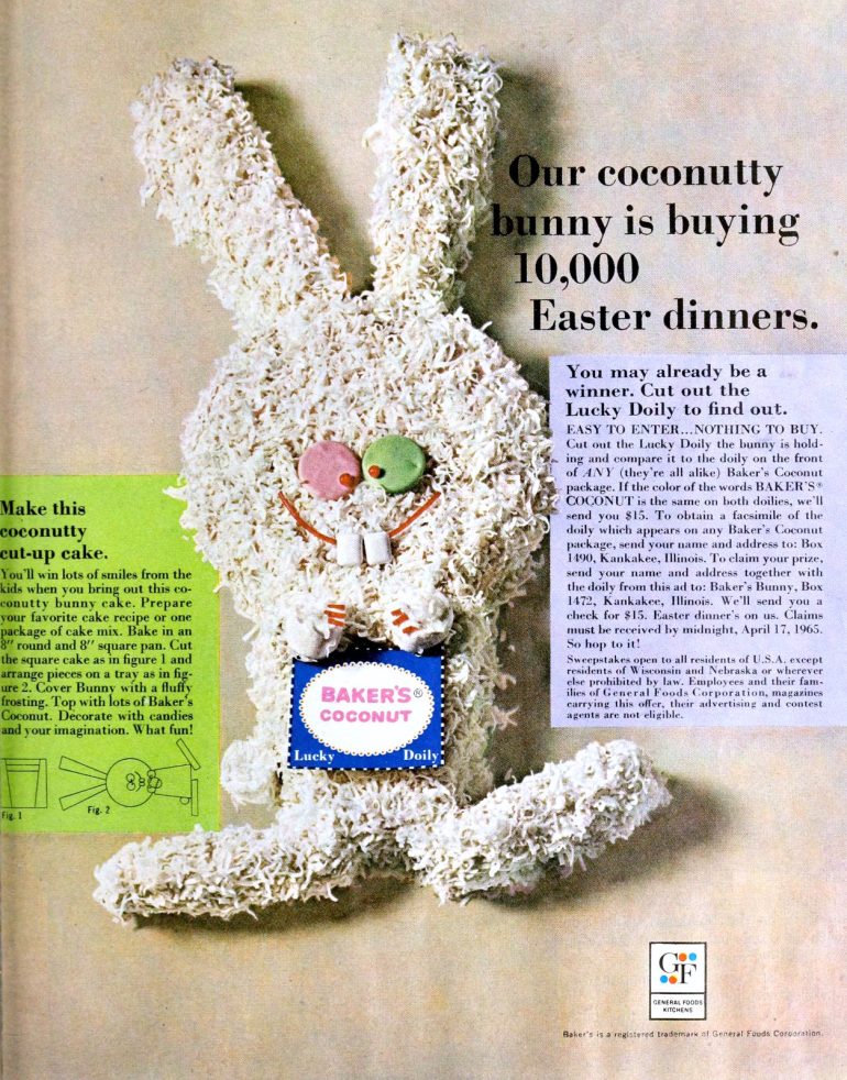 Cute vintage Easter cakes from the 1950s & 1960s - Click Americana