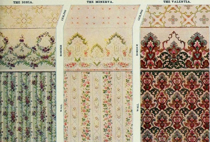 Old Edwardian wallpaper styles & home decor, plus 40 real paper samples ...