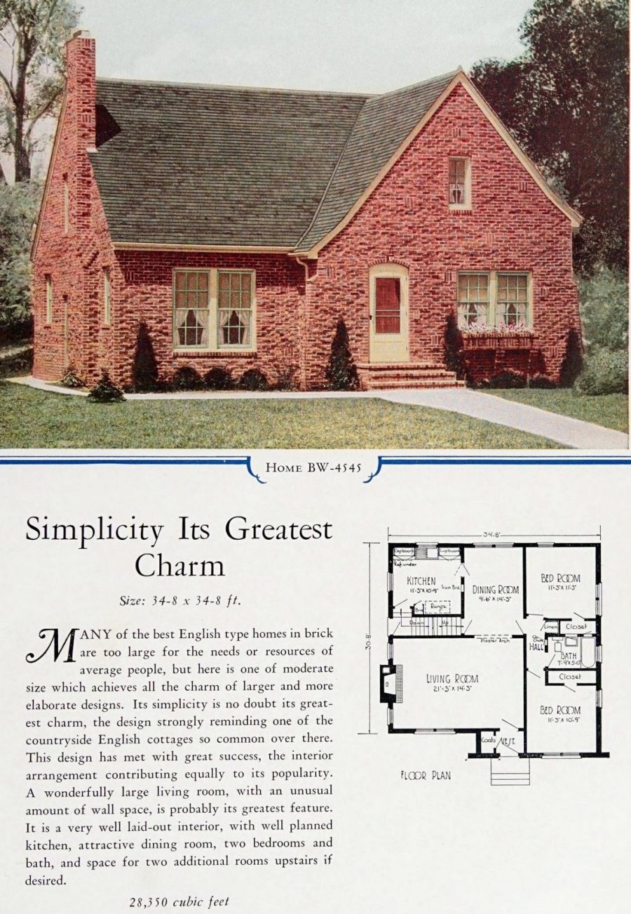 These popular 1930s home styles & floor plans had classic and enduring ...