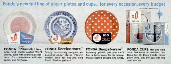 Retro disposable paper plates, napkins & party decor like this was all ...