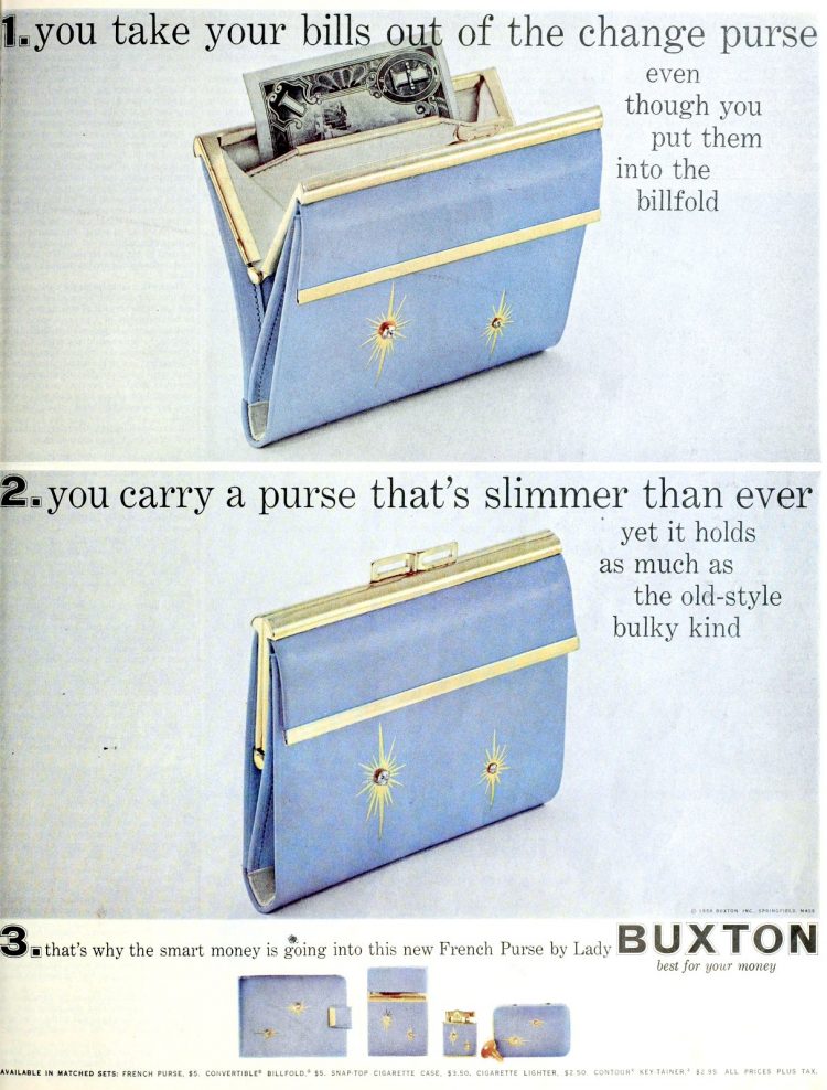 Vintage Lady Buxton wallets from the 1950s & 1960s: Coin purses ...