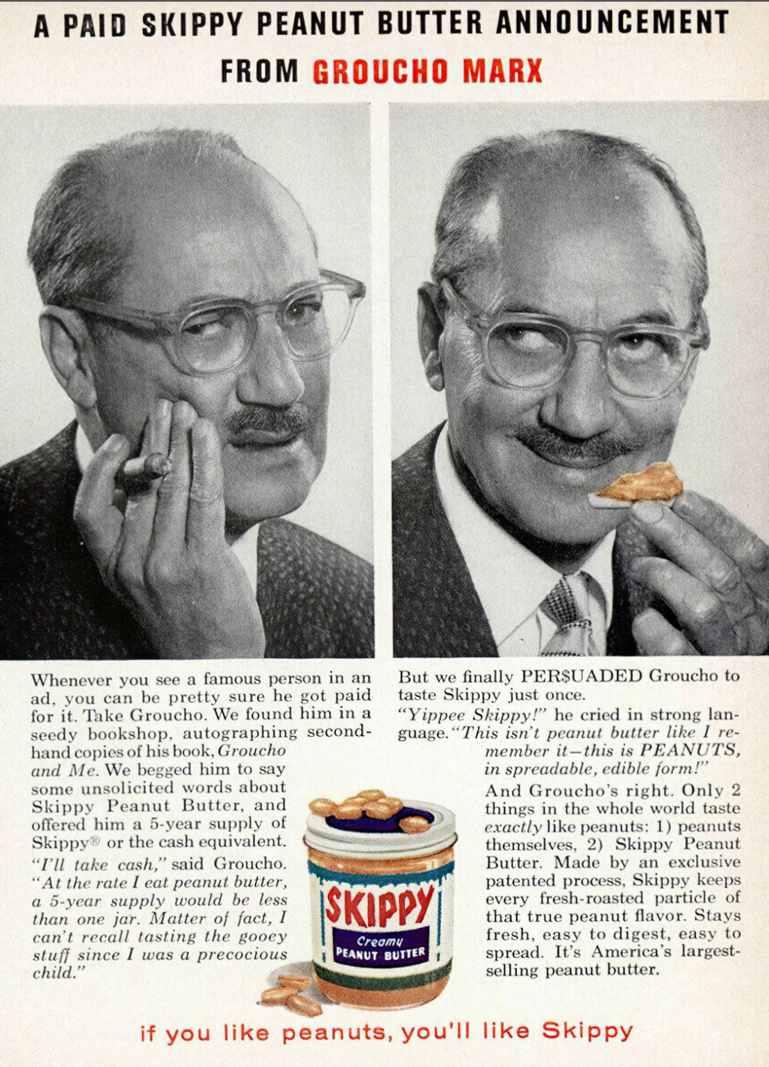 That time Skippy Peanut Butter paid big names to pitch their brand in ...