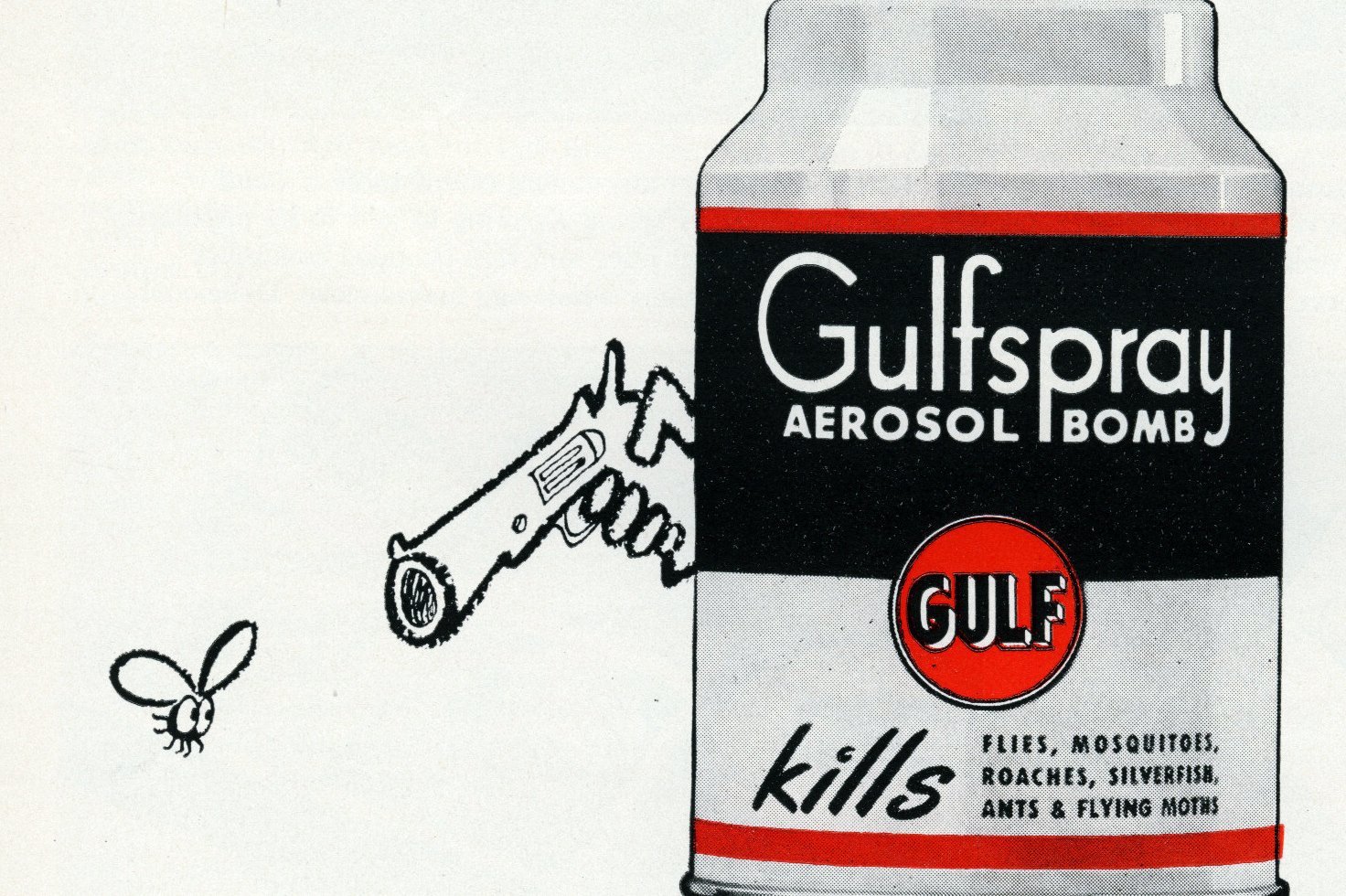 Drop dead Mr Fly! Gulfspray vintage insect killer ads from the '50s got ...