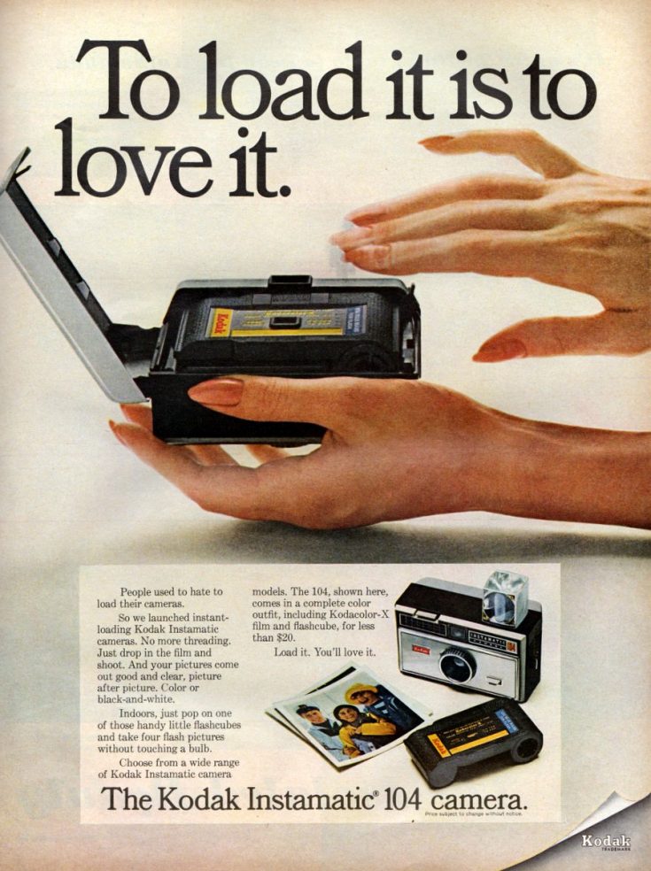The extremely popular Kodak Instamatic camera was simple, boxy & iconic ...