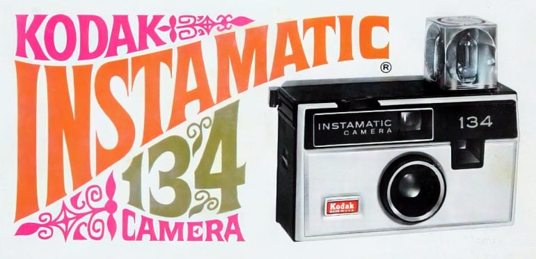 The extremely popular Kodak Instamatic camera was simple, boxy & iconic ...