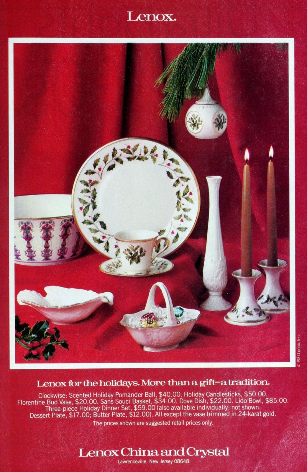 Vintage Spode & Lenox Christmas dinnerware sets: Collectible holiday ...