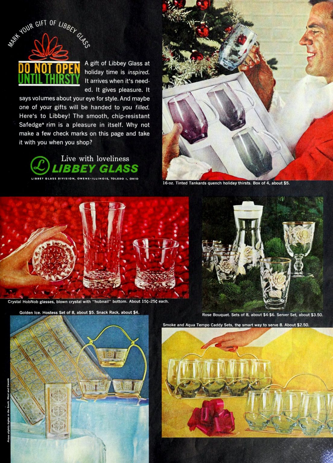 60 vintage Libbey glassware designs from the 60s - Click Americana