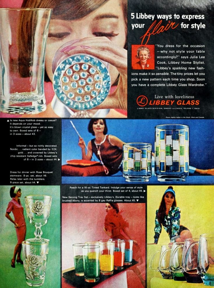 60 vintage Libbey glassware designs from the 60s - Click Americana