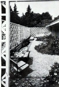 Decorative concrete block offered privacy & light for mid-century ...