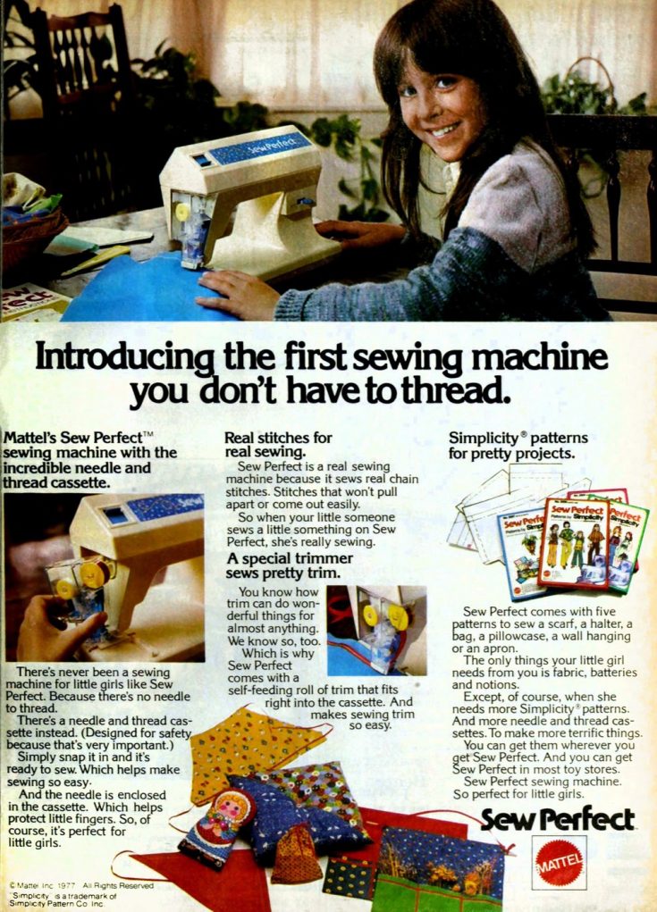 Vintage Sew Magic & Sew Perfect toy sewing machines for kids were 'sew ...