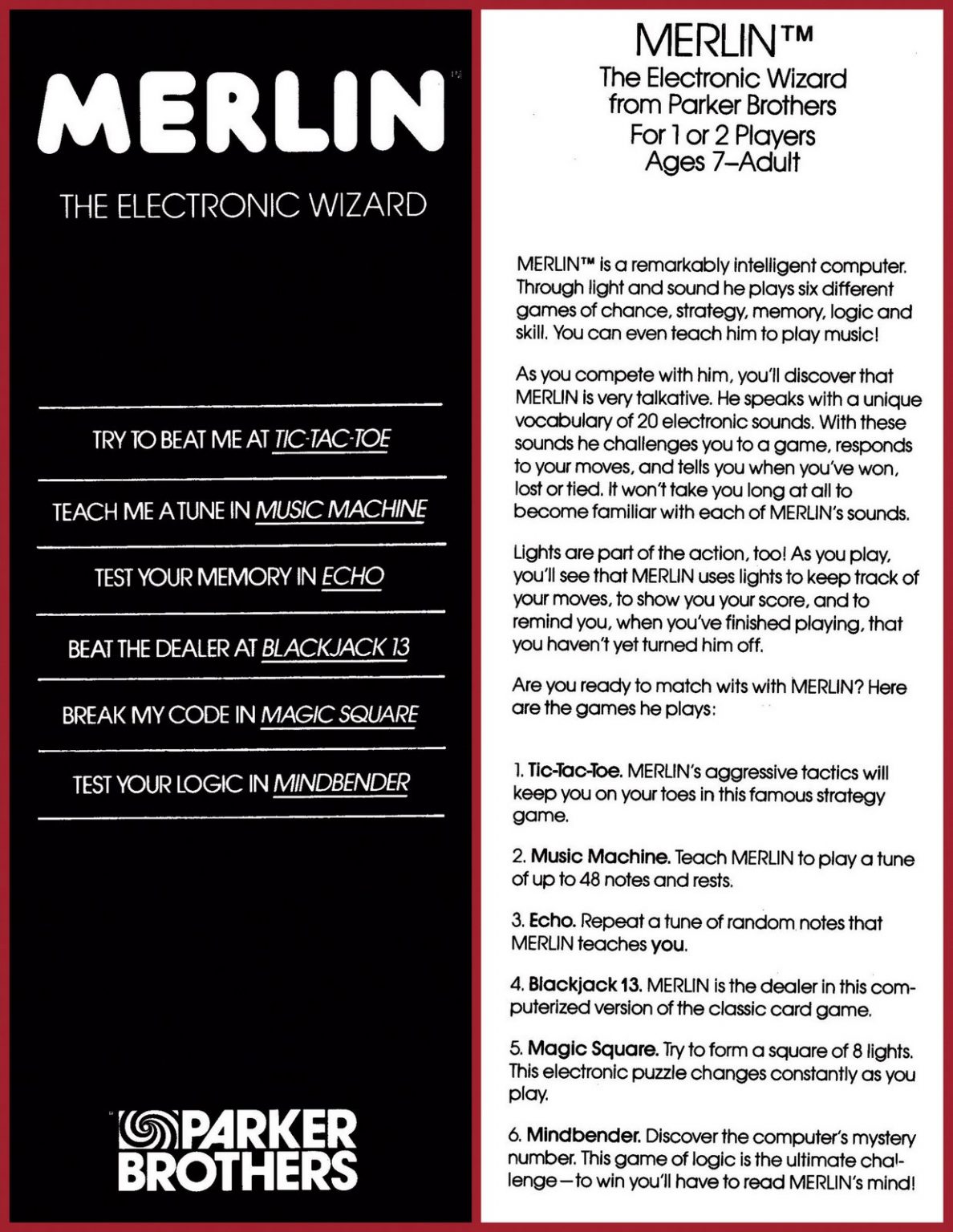 Remember Merlin, the retro electronic game that looked like a phone ...