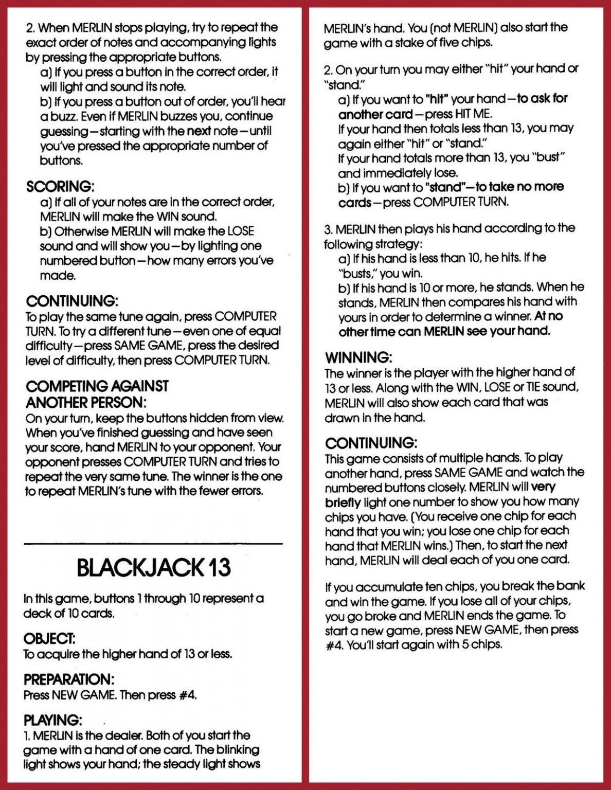 Remember Merlin, the retro electronic game that looked like a phone ...