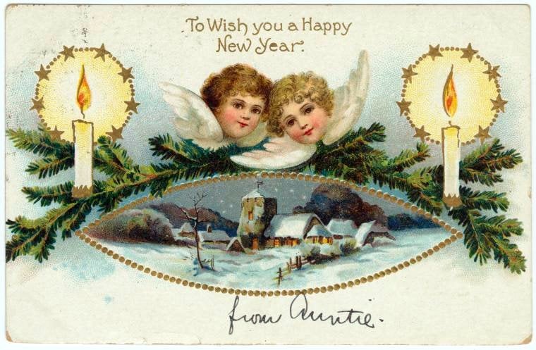 Happy New Year! A look back at 40 elegant vintage postcards - Click ...