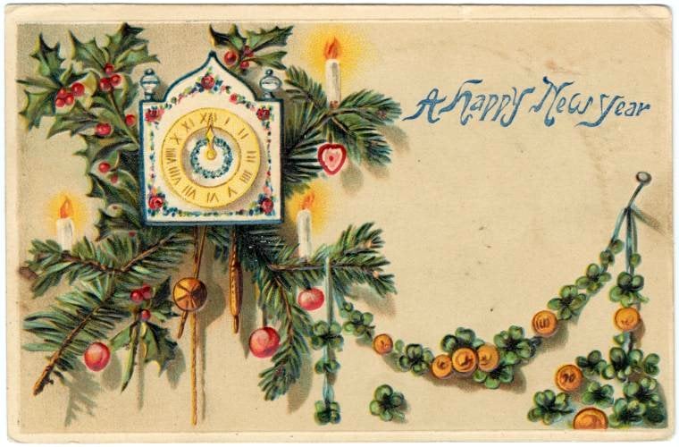 Happy New Year! A look back at 40 elegant vintage postcards - Click ...