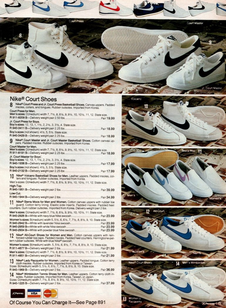 Vintage 1980s Nike shoes, from regular retro sneakers to classic Air ...