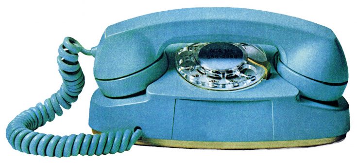 Vintage 1950s dial & touch-tone phones came in lots of decorator colors ...