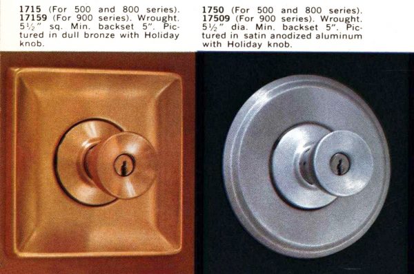 Mid-century modern door knobs (and other bold hardware) with a space-age theme were all the rage ...