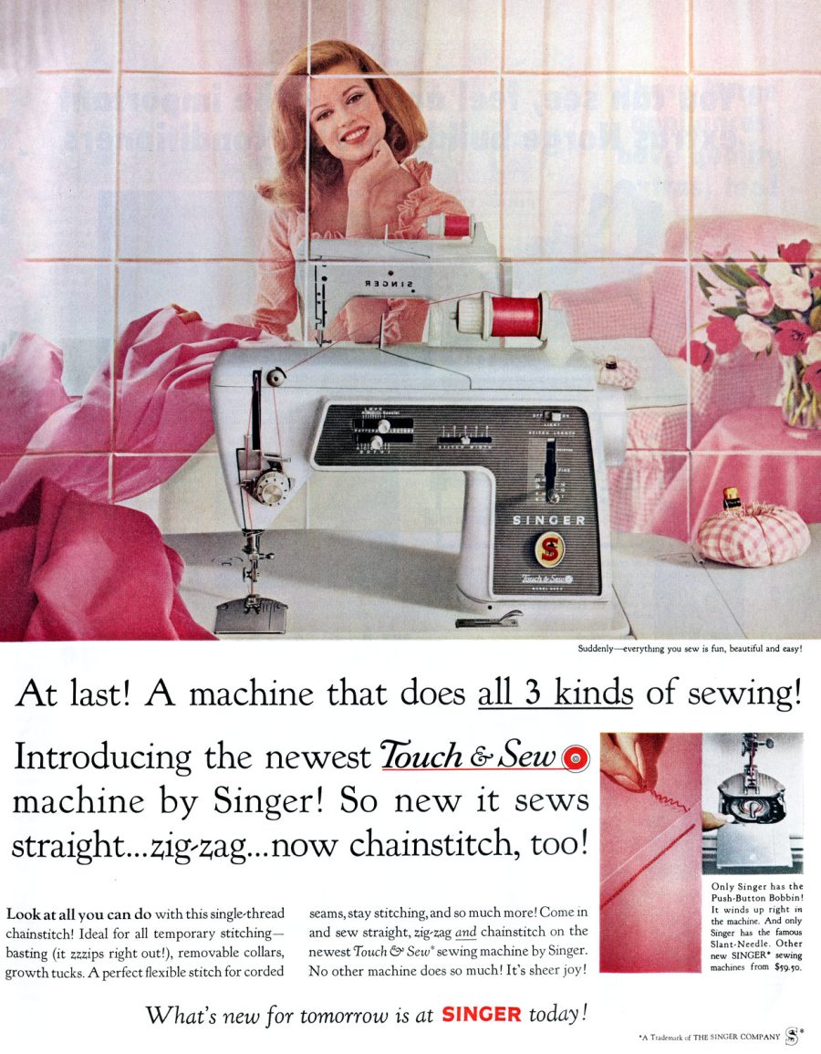 1960s sewing machines made zigzags, embroidery, fancy stitches & more ...