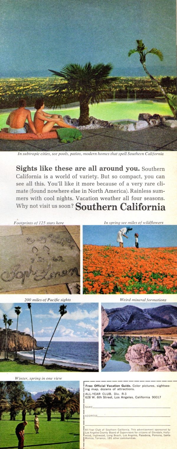 1960s California & Los Angeles were exciting vacation destinations any ...