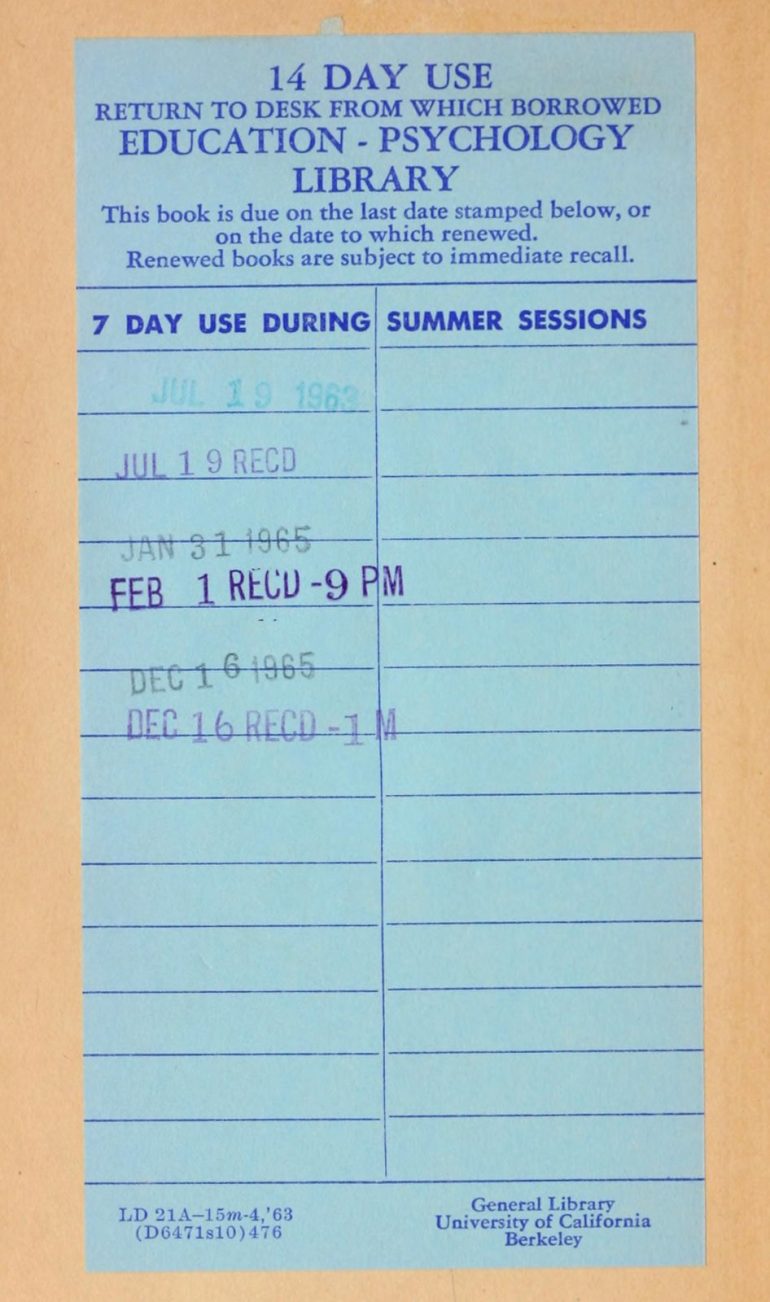 Vintage library checkout cards and due date slips: How a simple system ...