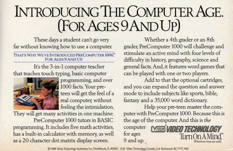 See the old VTech PreComputer 1000 from the 1980s - Click Americana