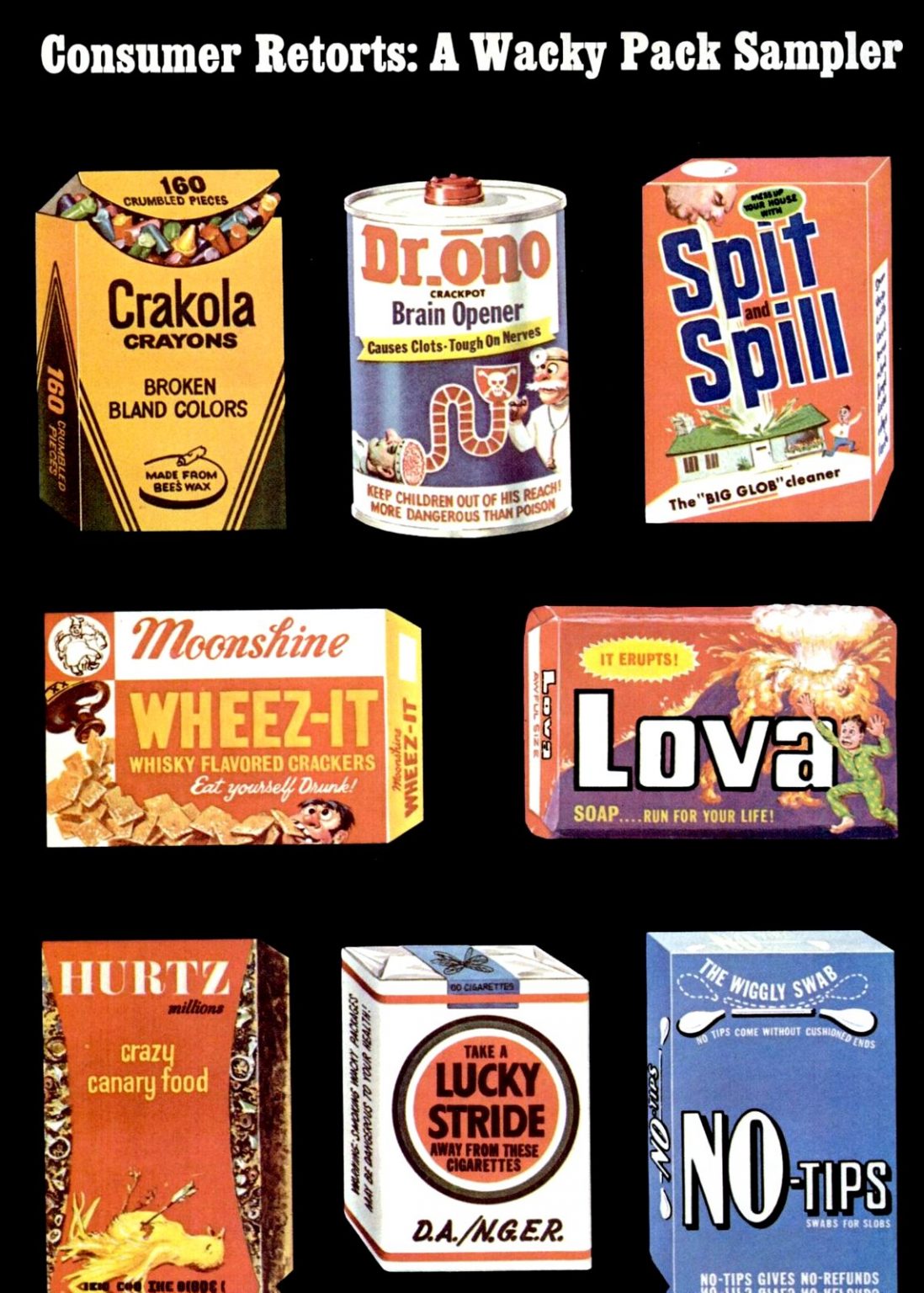 Vintage Wacky Packages: 50 Wacky Packs cards for candy, cereal and more ...