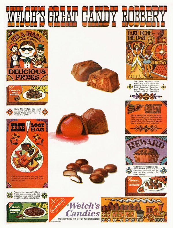Remember these vintage Welch's candies? Junior Mints, Sugar Daddy, Nut ...