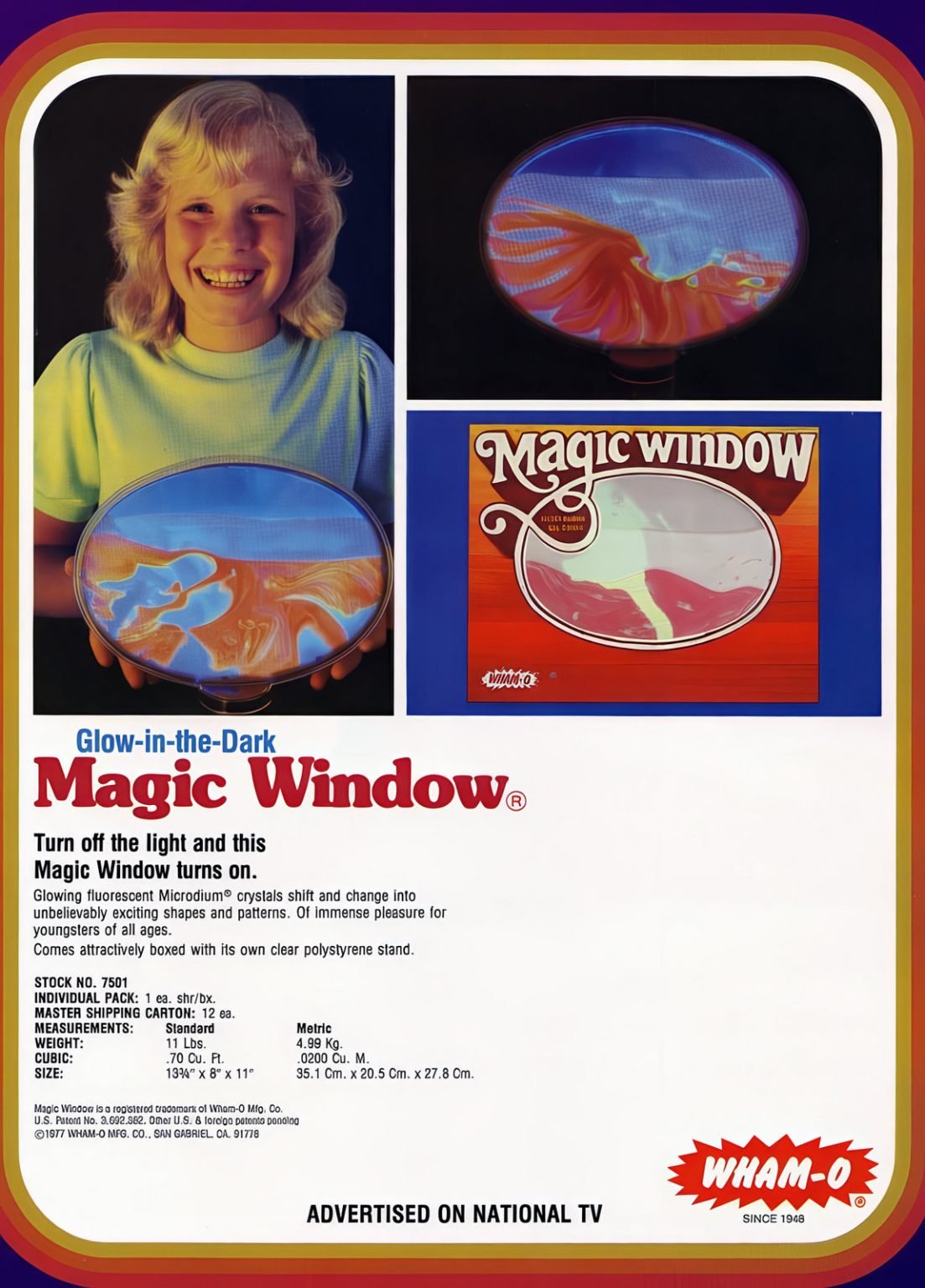 The Wham-O Magic Window toy let you create mini oceans and mountains ...
