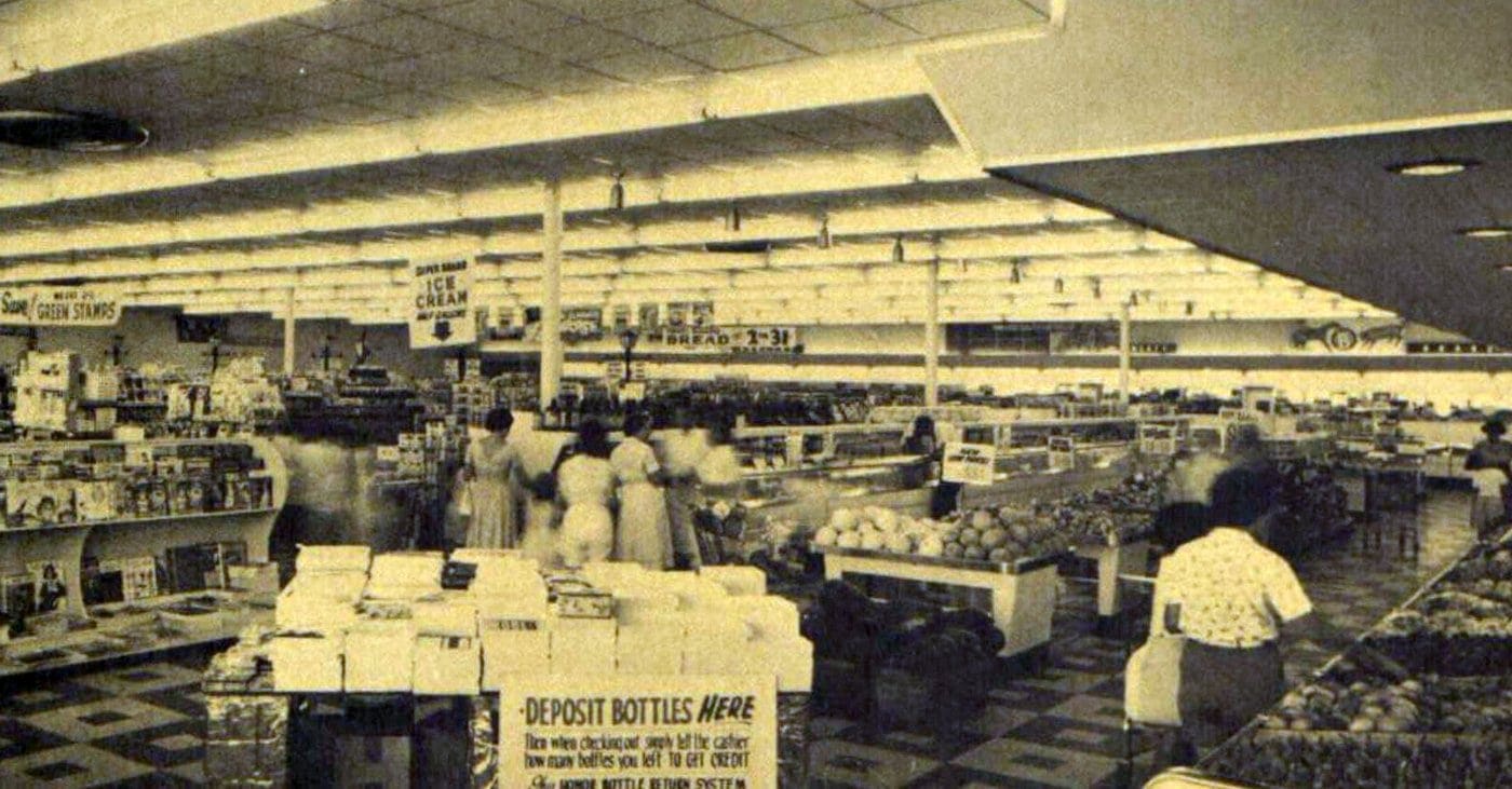 Inside vintage 1950s grocery stores & old-fashioned supermarkets ...
