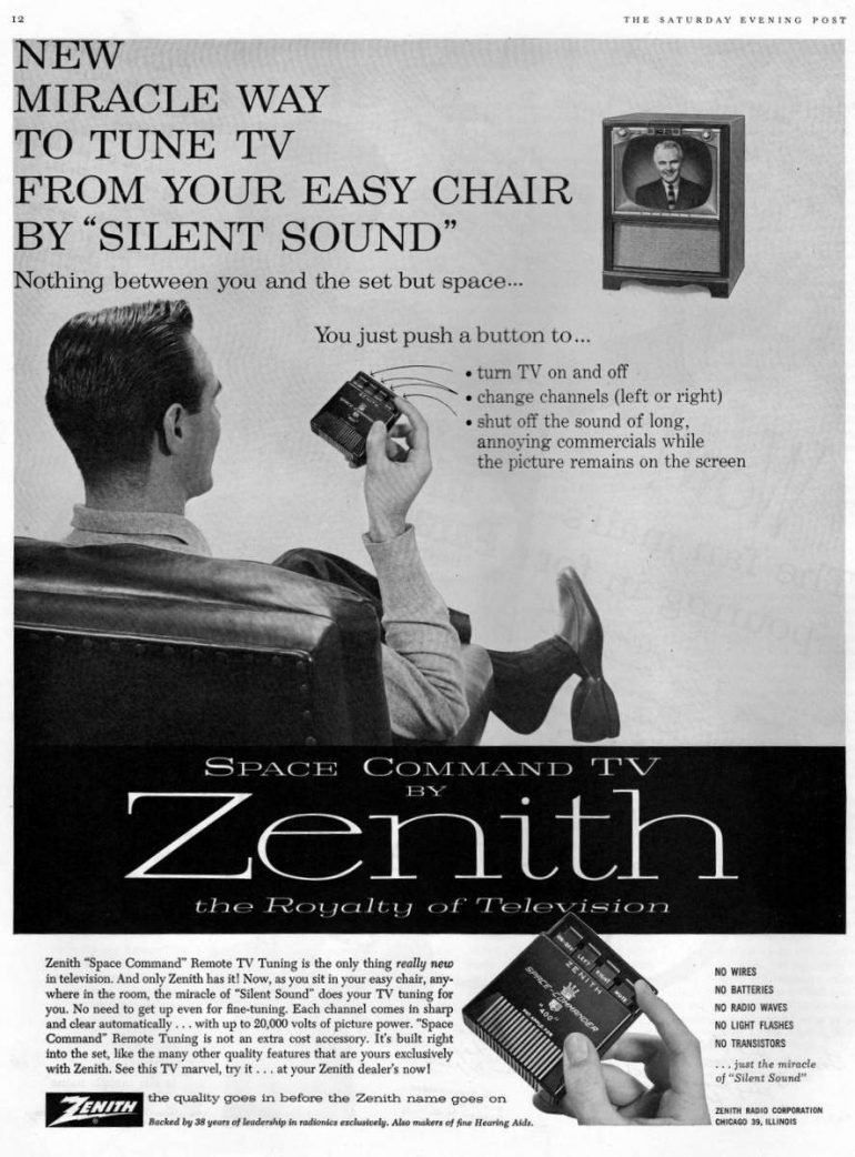 Vintage Zenith 'Space Command' TV remote controls from the '50s & '60s ...