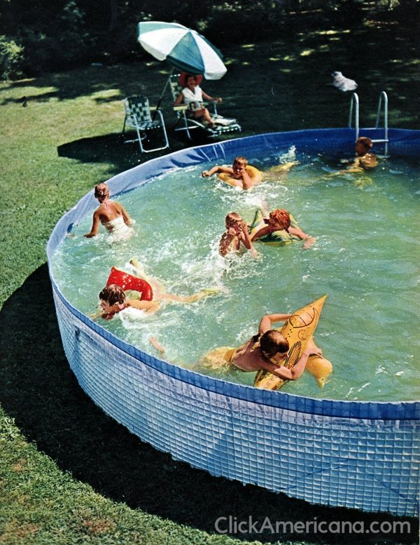 Vintage above-ground pools like these made swimming & summer water fun ...