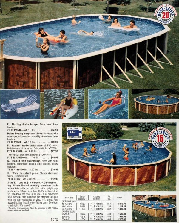Vintage above-ground pools like these made swimming & summer water fun ...