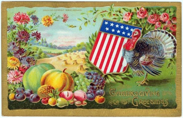 See 40 antique Thanksgiving postcards people sent back in the early ...