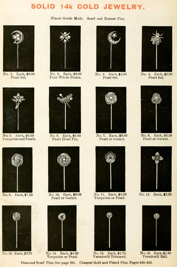 Antique stickpins & scarf pins: Jewelry from the Victorian & Edwardian ...