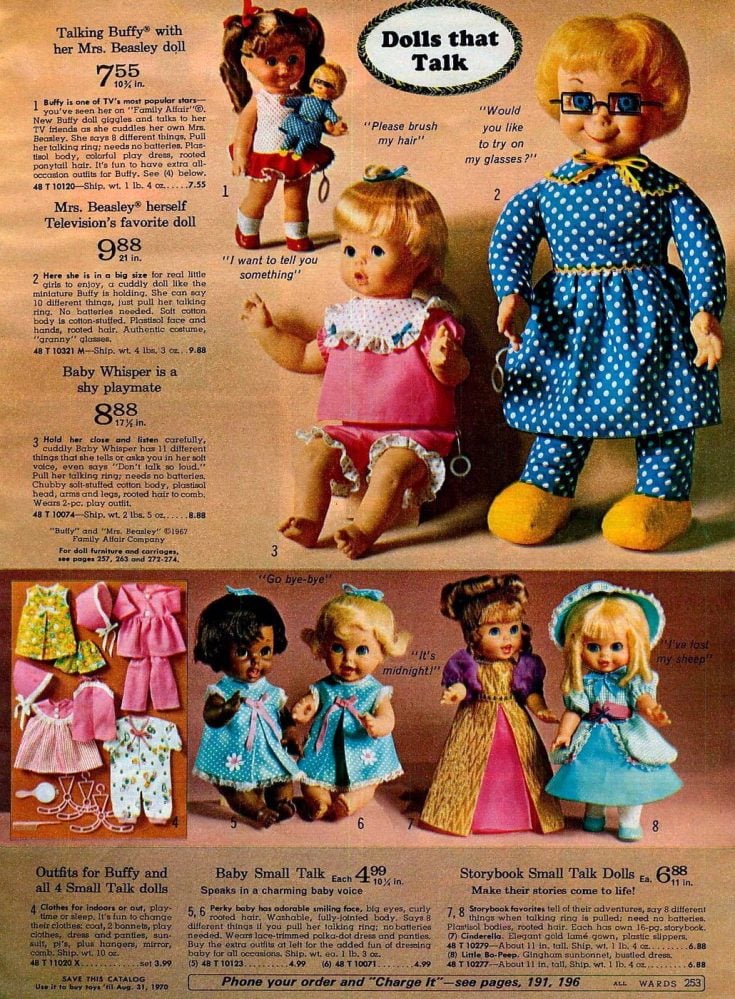 Vintage talking dolls from the 1960s: Just pull the string and they'd ...