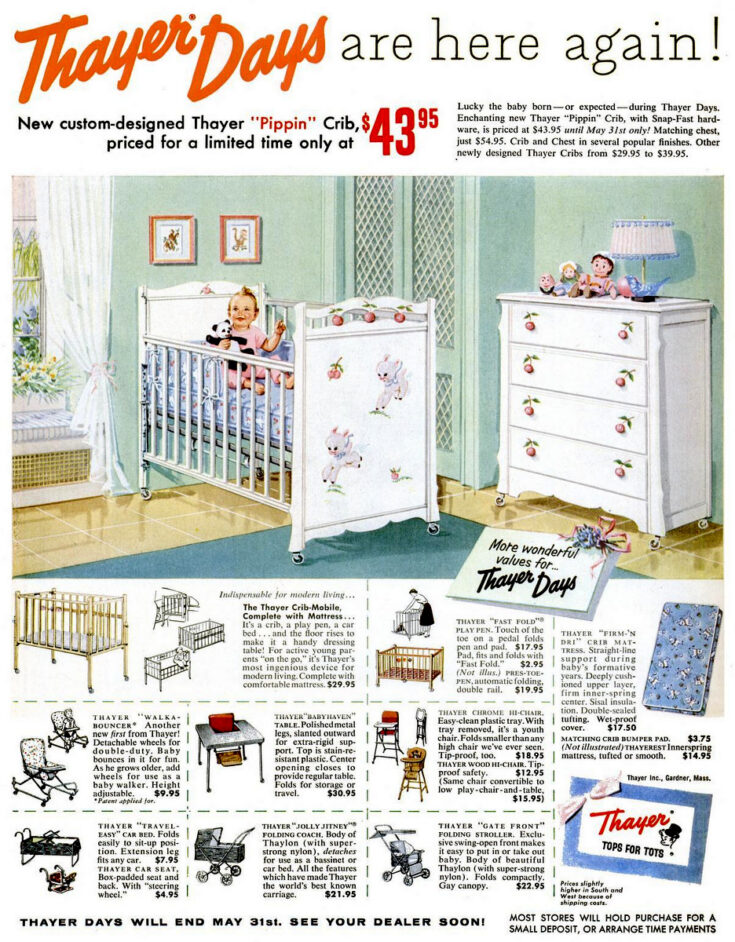 See 1950s nursery furniture & vintage decor for the baby's room - Click ...