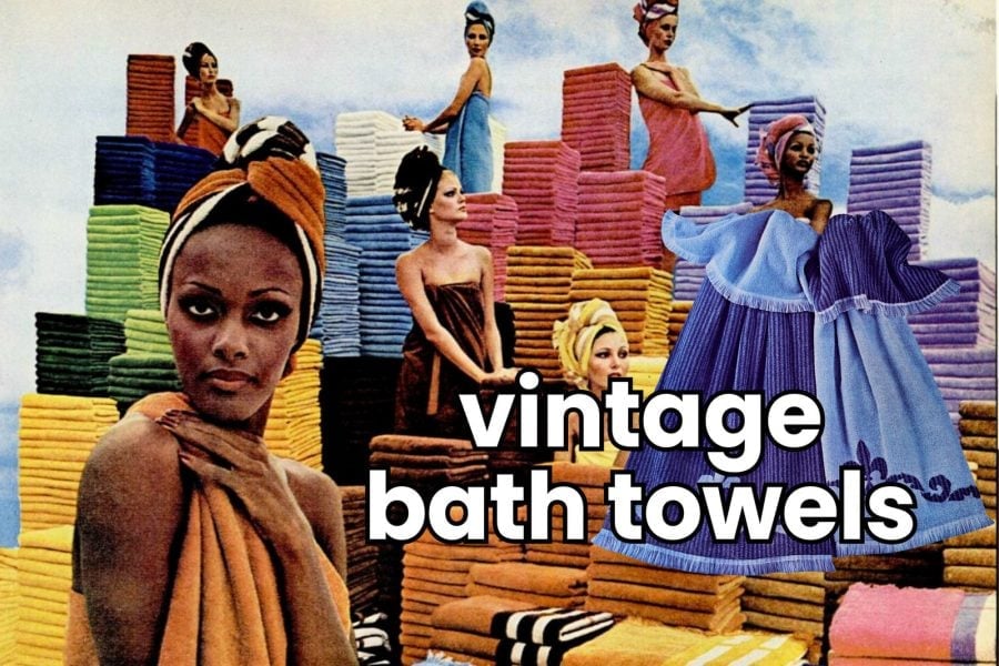 We found 50+ fun & funky vintage bath towels that will make you feel ...
