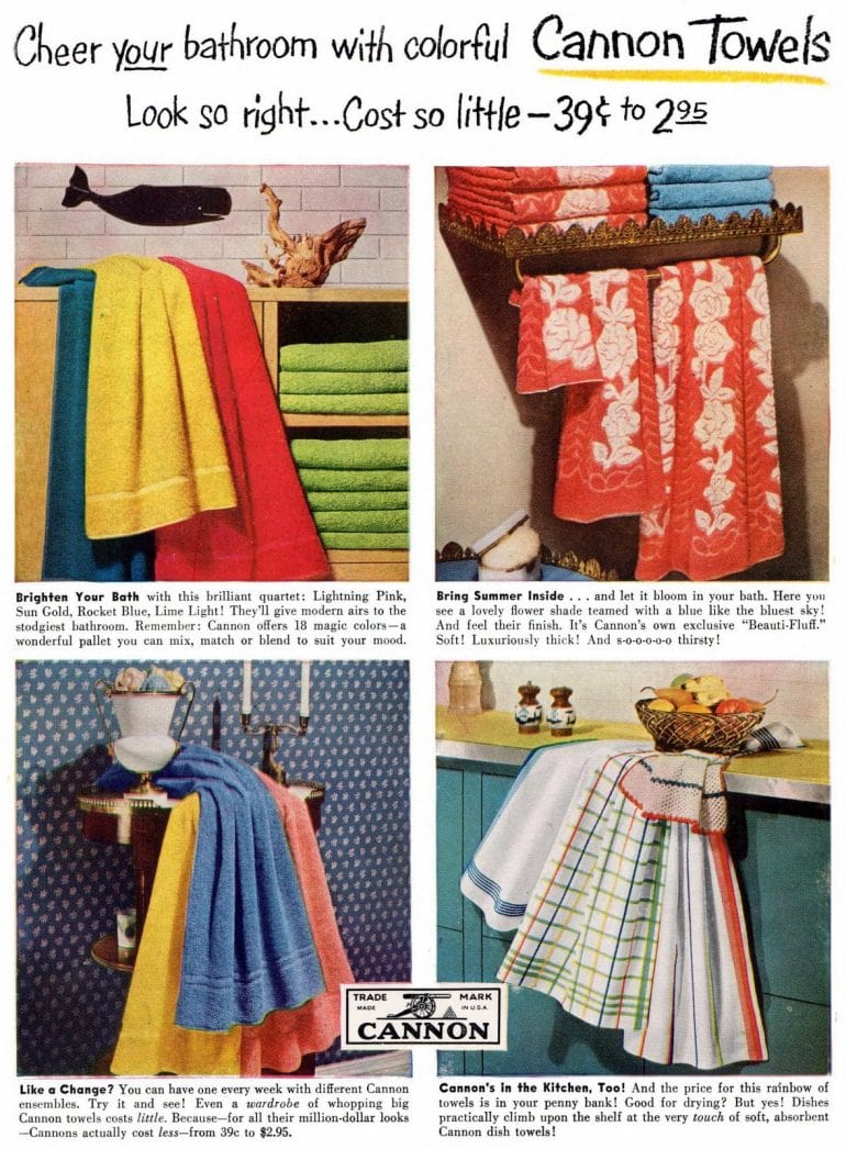 We found 50+ fun & funky vintage bath towels that will make you feel ...