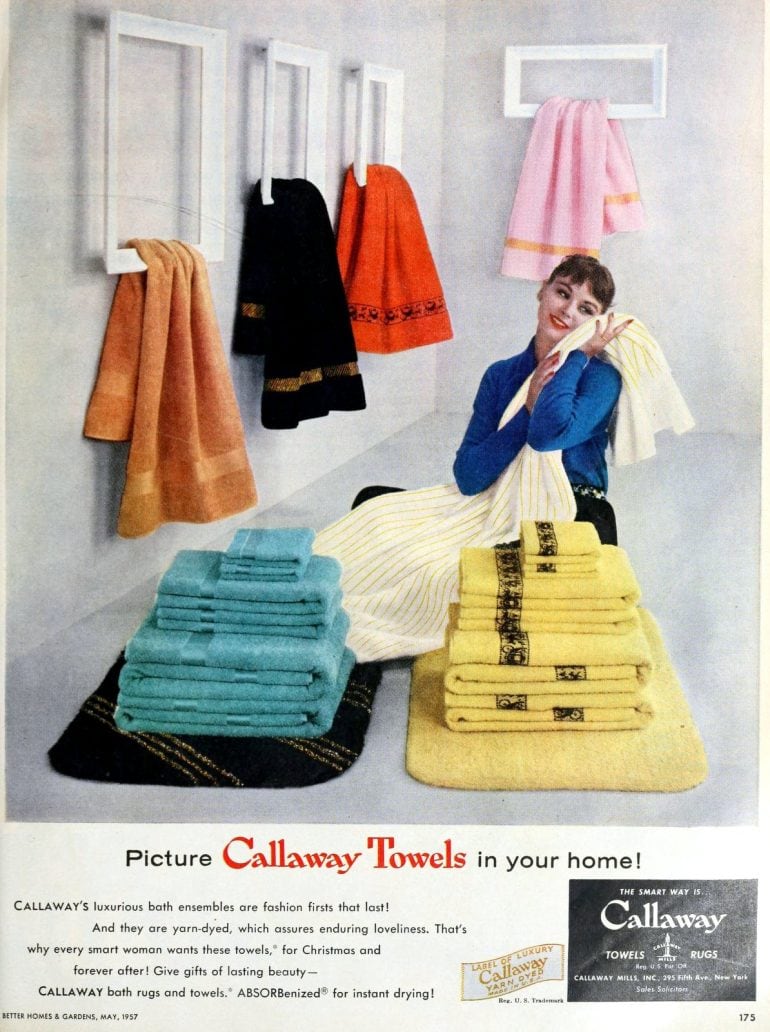 We found 50+ fun & funky vintage bath towels that will make you feel ...