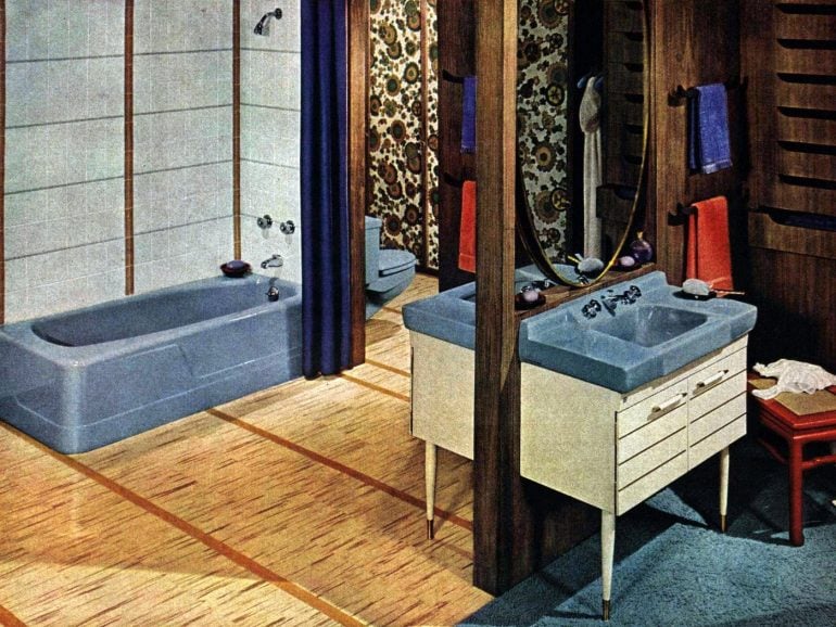 60 vintage '60s bathrooms: Retro home decorating ideas - Click Americana