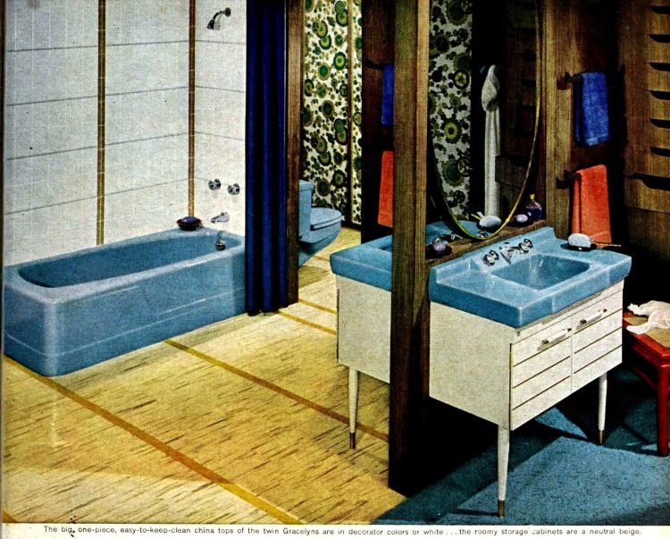 60 vintage '60s bathrooms: Retro home decorating ideas - Click Americana