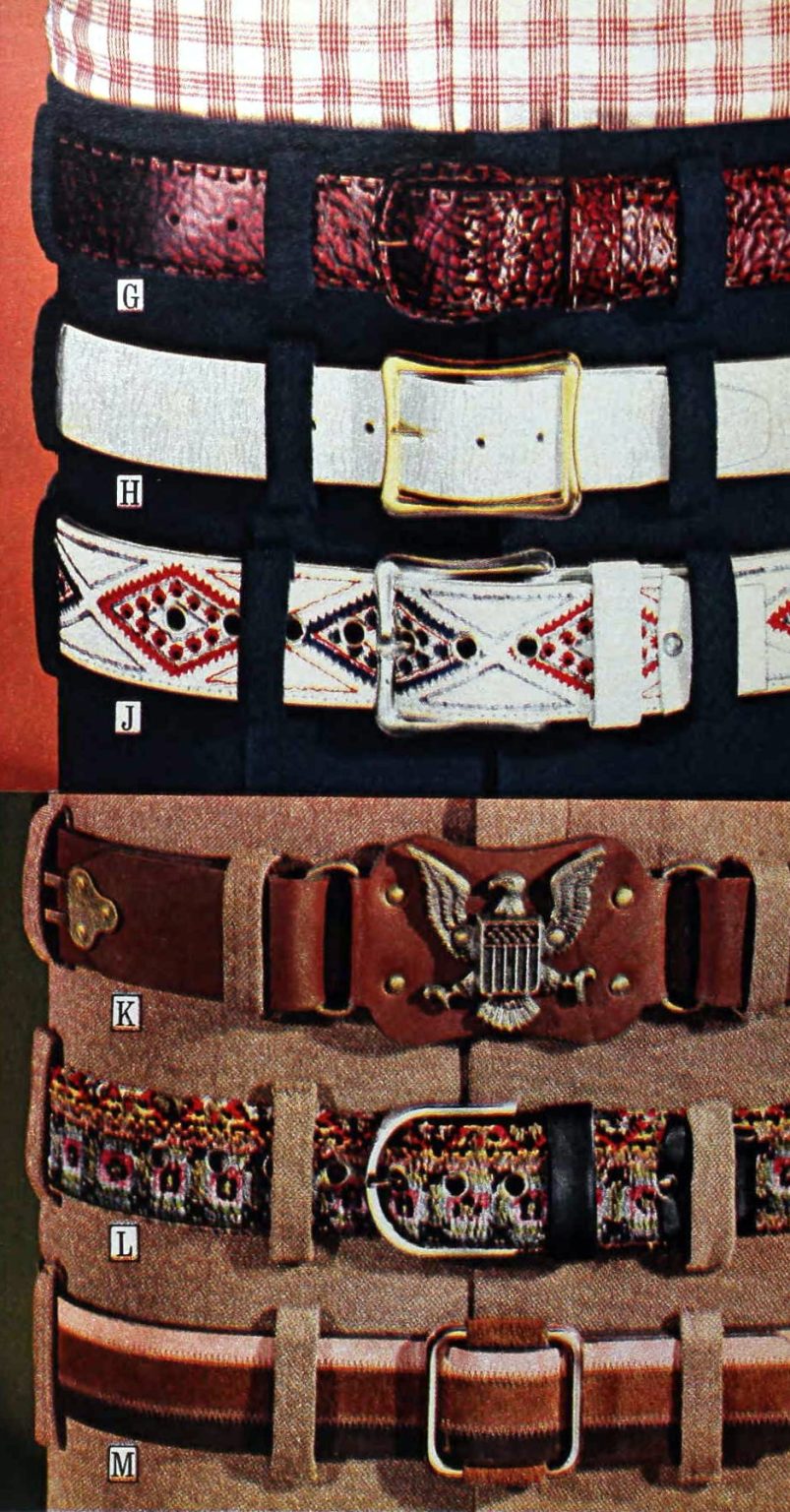 1960s & 1970s belts like these still inspire fashion trends for men ...