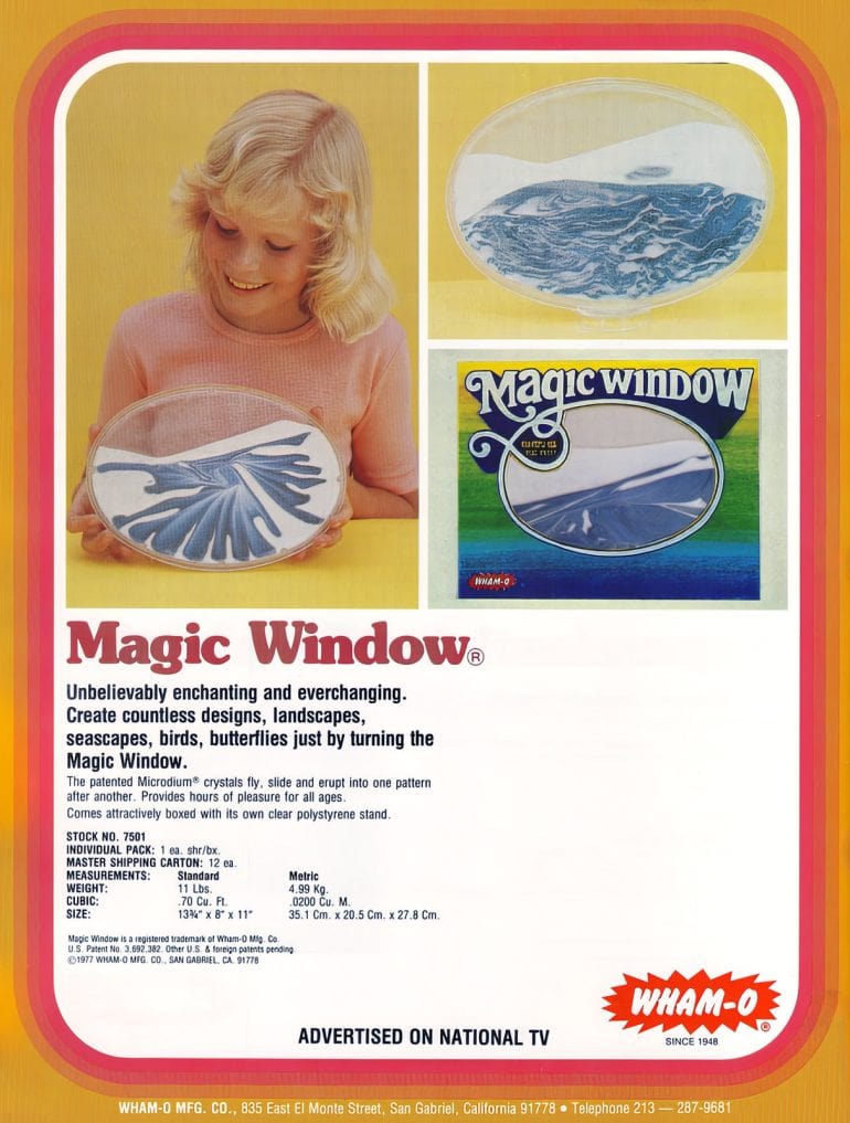 The Wham-O Magic Window toy let you create mini oceans and mountains ...