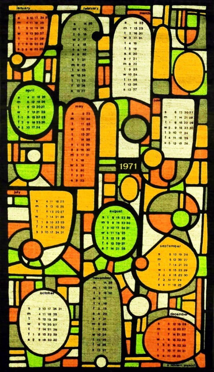 See 20 old-fashioned cloth calendars that lived on as kitchen ...